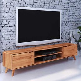Pharao24.de TV Lowboard aus Kernbuche Massivholz 220 cm breit