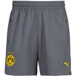 Puma Borussia Dortmund Fu&szlig;ballshorts Herren - Gr&ouml;&szlig;e S - grau