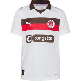 Puma FC St. Pauli 25-26 Ausw&auml;rts Teamtrikot Kinder - Gr&ouml;&szlig;e 128 - wei&szlig;
