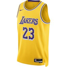 Nike LeBron James Los Angeles Lakers Spielertrikot Herren - Gr&ouml;&szlig;e L - gelb