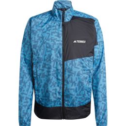 Adidas TRAIL WIND Laufjacke Herren - Gr&ouml;&szlig;e S - blau