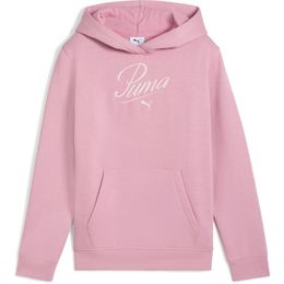 Puma ESSENTIALS SCRIPT Hoodie M&auml;dchen - Gr&ouml;&szlig;e 152 - rosa