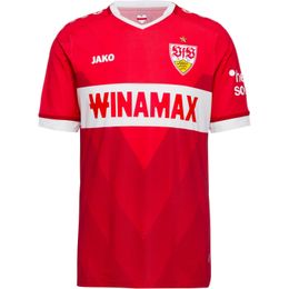 Jako VfB Stuttgart 24-25 Ausw&auml;rts Teamtrikot Herren - Gr&ouml;&szlig;e XL - rot