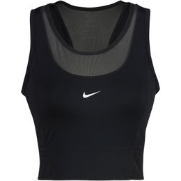 Nike Dri-Fit Croptop Damen - Gr&ouml;&szlig;e L - schwarz