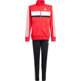 Adidas 3S Trainingsanzug Jungen - Gr&ouml;&szlig;e 176 - rot