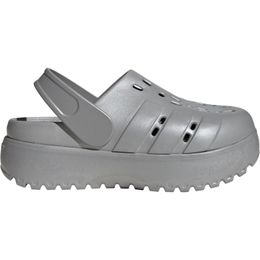 Adidas Adilette Clog Platform Sandalen Damen - Gr&ouml;&szlig;e 38 - grau