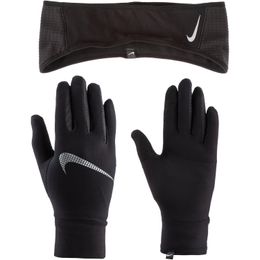 Nike Essential Set Stirnband und Handschuhe Damen - Gr&ouml;&szlig;e XS/S - schwarz