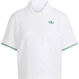 Adidas Pro Tennis Polo Damen - Gr&ouml;&szlig;e L - wei&szlig;