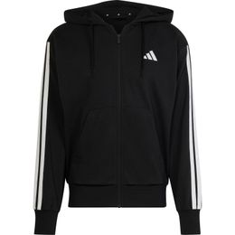 Adidas M 3S FT FZ Hoodie Herren - Gr&ouml;&szlig;e XS - schwarz