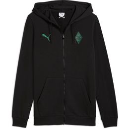 Puma Borussia M&ouml;nchen Gladbach Kapuzenjacke Herren - Gr&ouml;&szlig;e S - schwarz