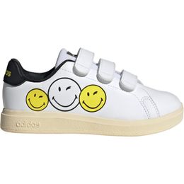 Adidas ADVANTAGE SMILEY Sneaker Kinder - Gr&ouml;&szlig;e 35 - wei&szlig;