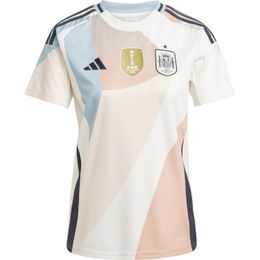 Adidas Spanien Frauen EM 2025 Ausw&auml;rts Teamtrikot Damen - Gr&ouml;&szlig;e L - beige