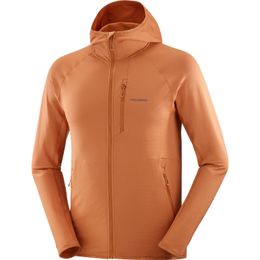 Salomon ESSENTIAL LIGHTWARM Fleecejacke Herren - Gr&ouml;&szlig;e S - braun