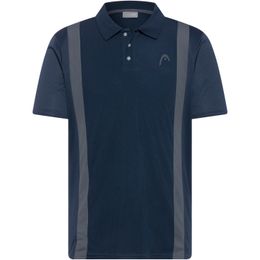 Head Club 25 Tennis Polo Herren - Gr&ouml;&szlig;e L - blau
