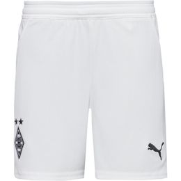 Puma Borussia M&ouml;nchengladbach 24-25 Heim Fu&szlig;ballshorts Kinder - Gr&ouml;&szlig;e 176 - wei&szlig;