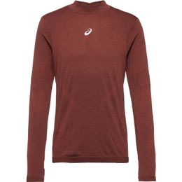 asics ROAD WINTER SEAMLESS Funktionsshirt Herren - Gr&ouml;&szlig;e XL - rot