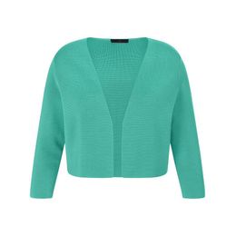 Emilia Lay - Strickjacke mit 3/4-Arm, t&uuml;rkis, Gr. 52 / XXL