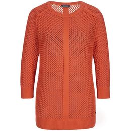 Peter Hahn Basler - Pullover mit 3/4-Arm, orange, Gr. 42 / M - Baumwolle