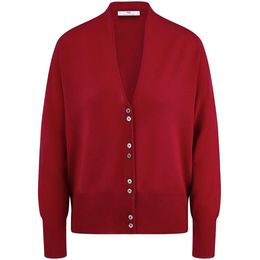 Peter Hahn - Strickjacke, rot, Gr. 36 / S - Schurwolle