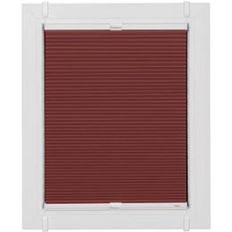 Plissee SUNLINES "Start-up Style Honeycomb", rot (ziegelrot, wei&szlig;, wei&szlig;), B:115cm H:115cm, Obermaterial: 100% Polyester, Plissees, verspannt mit Simply-Fix Klemmtr&auml;ger, Wabenplissee, nach Ma&szlig;