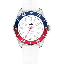 Quarzuhr Tommy Hilfiger "KIDS", weiß, Armbanduhren, Kinder, Armbanduhr, Kinderuhr, analog, Silikonarmband, Geschenkidee
