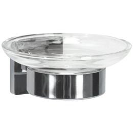 Seifenablage Kleine Wolke "Luno", transparent (clear), B:11cm H:5,9cm T:12,2cm, Kunststoff, Stahl, Seifenhalter, Kunststoff/Stahl