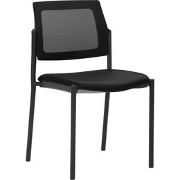 mayer Sitzm&ouml;bel Besucherstuhl MAYER SITZM&Ouml;BEL "2519", schwarz (schwarz, schwarz), B:49cm H:83cm T:56cm, St&uuml;hle, stapelbar bis 6 St&uuml;ck