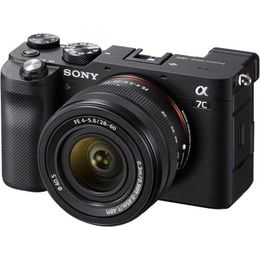 Sony Vollformat-Digitalkamera "ILCE-7CLB - Alpha 7C E-Mount mit SEL2860", schwarz, B:12,4cm H:7,11cm T:5,97cm, Fotokameras, FE 28–60 mm F4–5,6, 24,2 MP, 4K Video, Echtzeit-AF