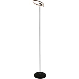 Searchlight Stehlampe "Space LED Floor Lamp, Black Metal", schwarz (schwarz und chrom), 1, H: 140cm, 1 Stk., Leuchten