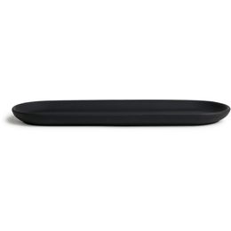M&ouml;ve Seifenablage M&Ouml;VE "Black Velvet", schwarz, B:12cm H:2cm T:36cm, Keramik, Seifenhalter, aus mattschwarz beschichteter Keramik