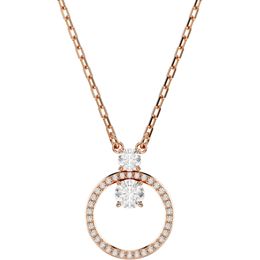 Kette mit Anhänger Swarovski "Schmuck Geschenk Halskette Constella Pavé", rosa (roségoldfarben, kristallweiß), Halsketten, Damen, Metall, L: 45, mit Swarovski Zirkonia (synth.)