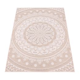 Teppich Paco Home "Brescia 471", beige (sand), B:200cm H:4mm L:280cm, Polypropylen, Teppiche, Teppich, Flachgewebe, modernes orientalisches Design, In- und Outdoor geeignet