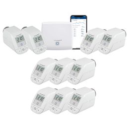 homematic IP Heizkörperthermostat "Bundle Starter Set Heizen + 8x Heizkörperthermostat basic", weiß, 10, Heizkörperthermostate, Access Point + 10 x homematic IP Heizkörperthermostat - basic