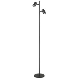 Globo LIGHTING Stehlampe "JAMES", grau (grau matt), 1 Stk., Leuchten, Stehleuchte, GU10 Fassung, Wohnzimmer, Flur, Stehlampe