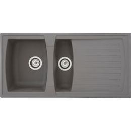 Einbausp&uuml;le respekta, grau, B:100cm H:20cm T:50cm, Verbundwerkstoff, K&uuml;chensp&uuml;len