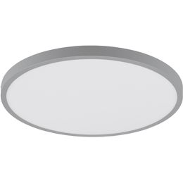 Eglo Aufbauleuchte "FUEVA 1", silber (silberfarben), 1, &Oslash; 40cm H: 3cm, 1 Stk., Leuchten, schlankes Design, nur 3 cm hoch, Durchmesser 40 cm