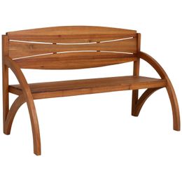 Gartenbank Garden Pleasure "Hadia", braun (holzfarben), B:140cm H:90cm T:68cm, Holz, Sitzb&auml;nke, Gartenbank