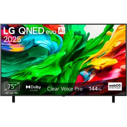 LG Mini-LED-Fernseher "75QNED85A6C", Energieeffizienz: D (A-G), schwarz, 75 ″, Fernseher