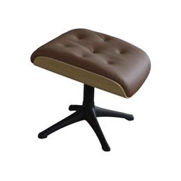 Fu&szlig;hocker FLEXLUX "Volden Beinst&uuml;tze, pflegeleicht, skandinavisches Design, hoher Komfort", braun (modern cognac braun), B:44cm H:39cm T:35cm, 100% Echteder, Hocker, Fu&szlig;hocker, f&uuml;r Beinauflage zur besseren Entspannung, schwarzer Fu&szlig;, Holzrahmen