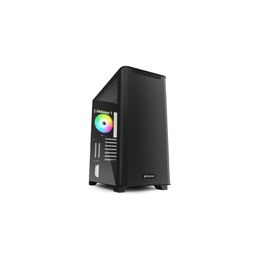 Sharkoon PC-Geh&auml;use "M30 RGB ATX E-ATX", schwarz, B:28,5cm H:58,5cm T:58,5cm, Computergeh&auml;use