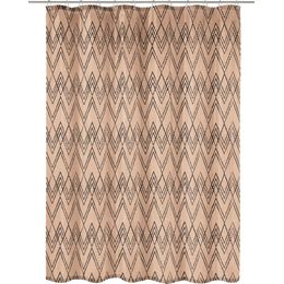 Duschvorhang Kleine Wolke "Zag Cotti", grau (taupe), B:180cm H:200cm, Baumwolle, Polyester, Duschvorhänge, mit beschwertem Saum und Vorhangringen