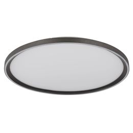 Globo LIGHTING LED Deckenleuchte "DUBLIN", grau, 1, &Oslash; 50cm H: 5,5cm, 1 Stk., Leuchten, Deckenlampe, rund, antik, Wohnzimmer, Schlafzimmer, LED Deckenleuchte