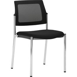 mayer Sitzm&ouml;bel Besucherstuhl MAYER SITZM&Ouml;BEL "2519", schwarz (schwarz, chrom), B:49cm H:83cm T:56cm, St&uuml;hle, stapelbar bis 6 St&uuml;ck