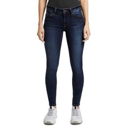 Skinny-fit-Jeans Tom Tailor Denim "JONA", Damen, Gr. 30, Länge 30, blau (schwarz stone wash denim), Denim/Jeans, Obermaterial: 72% Baumwolle, 27% Polyester, 1% Elasthan, skinny fit lang, Jeans