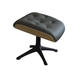 Fu&szlig;hocker FLEXLUX "Volden Beinst&uuml;tze, pflegeleicht, skandinavisches Design, hoher Komfort", grau (warm mineral grau), B:44cm H:39cm T:35cm, 100% Echteder, Hocker, Fu&szlig;hocker, f&uuml;r Beinauflage zur besseren Entspannung, schwarzer Fu&szlig;, Holzrahmen