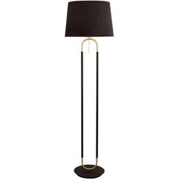 Searchlight Stehlampe "Stehlampe Jazz, 1-flammig", gold (messingfarben, schwarz), 1, Ø 45cm H: 161cm, 1 Stk., Leuchten, Klassisches Ambiente