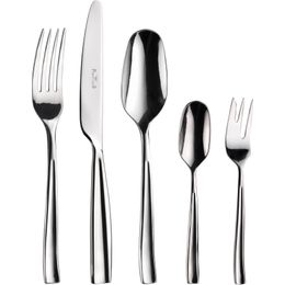 Pinti Inox Besteck-Set PINTINOX "Infinito", silber (edelstahlfarben), 30 Stk., Edelstahl 18/0, Essbesteck-Sets, Geschmiedet