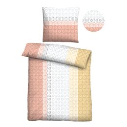 Bettw&auml;sche "0561118", gelb, B/L: 135cm x 200cm, 1 Stk., 1 Stk., Microfaser, B/L: 80cm x 80cm, 2 Stk., Microfaser, Obermaterial: 100% Polyester, CASTELL - MARKENBETTW&Auml;SCHE, Bettw&auml;sche, Bettw&auml;sche, feiner Glanz + weicher Griff, pflegeleicht, ganzj&auml;hrig einsetzbar, RV