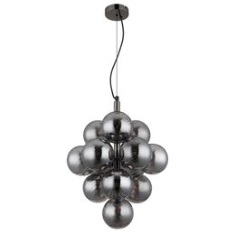 Globo LIGHTING Pendelleuchte "CONOR", grau (rauchfarben), 13, Ø 39,5cm, 1 Stk., Leuchten, Hängeleuchte, Hängelampe, Glas, Wohnzimmer, Essbereich