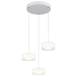 Globo LIGHTING LED Pendelleuchte "BELINDA", weiß, 1 Stk., Leuchten, Hängelampe/Hängeleuchte/Wohnzimmer/Esstisch/elegant